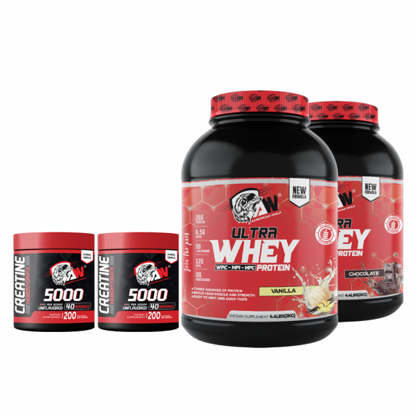 PACK ULTRA WHEY 2KG + CREATINE MONOHYDRATE 200G – American Wolf
